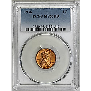 1936 Lincoln Wheat Penny PCGS MS66