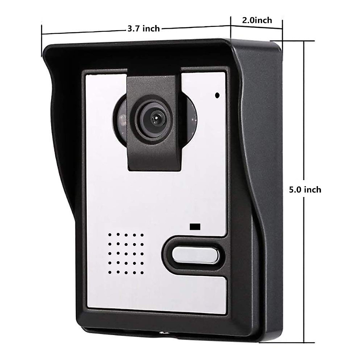 AMOCAM Video Door Phone System, 4.3 Inches Clear LCD Monitor Wired Video Intercom Doorbell Kits, IR Night Vision Outdoor Camera Door Intercom, Doorphone Telephone Style for Home Improvement