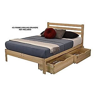 KD Frames Lexington Platform Bed, Queen, Unfinished