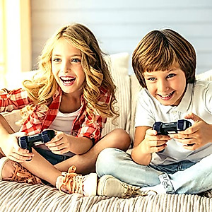 Wireless PS4 Controller - High-Performance Remote Joystick Game Console Controller Compatible with PS4/PS3, PC, Android, iOS Console - Dual Vibration, LED Lights, Built-in Speaker, 6-Axis Sensor