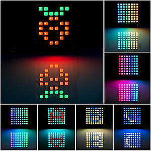 SunFounder RGB 8x8 64 LED Matrix Panel Individually Addressable for Raspberry Pi I2C Control 24 bit Color Programmable