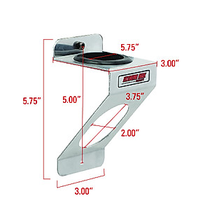 Extreme Max 5001.6308 Wall-Mounted Aluminum Flashlight Holder for Enclosed Race Trailer, Shop, Garage, Storage - Silver