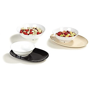 Carlisle FoodService Products Plastic Serving Bowl, Footed Bowl for Restaurants, Hospitals, 36 Ounces, White, (Pack of 12)