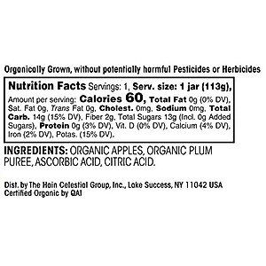 Earth's Best Organic Baby Food, Apple & Plums, 4 Ounce (Pack of 12)