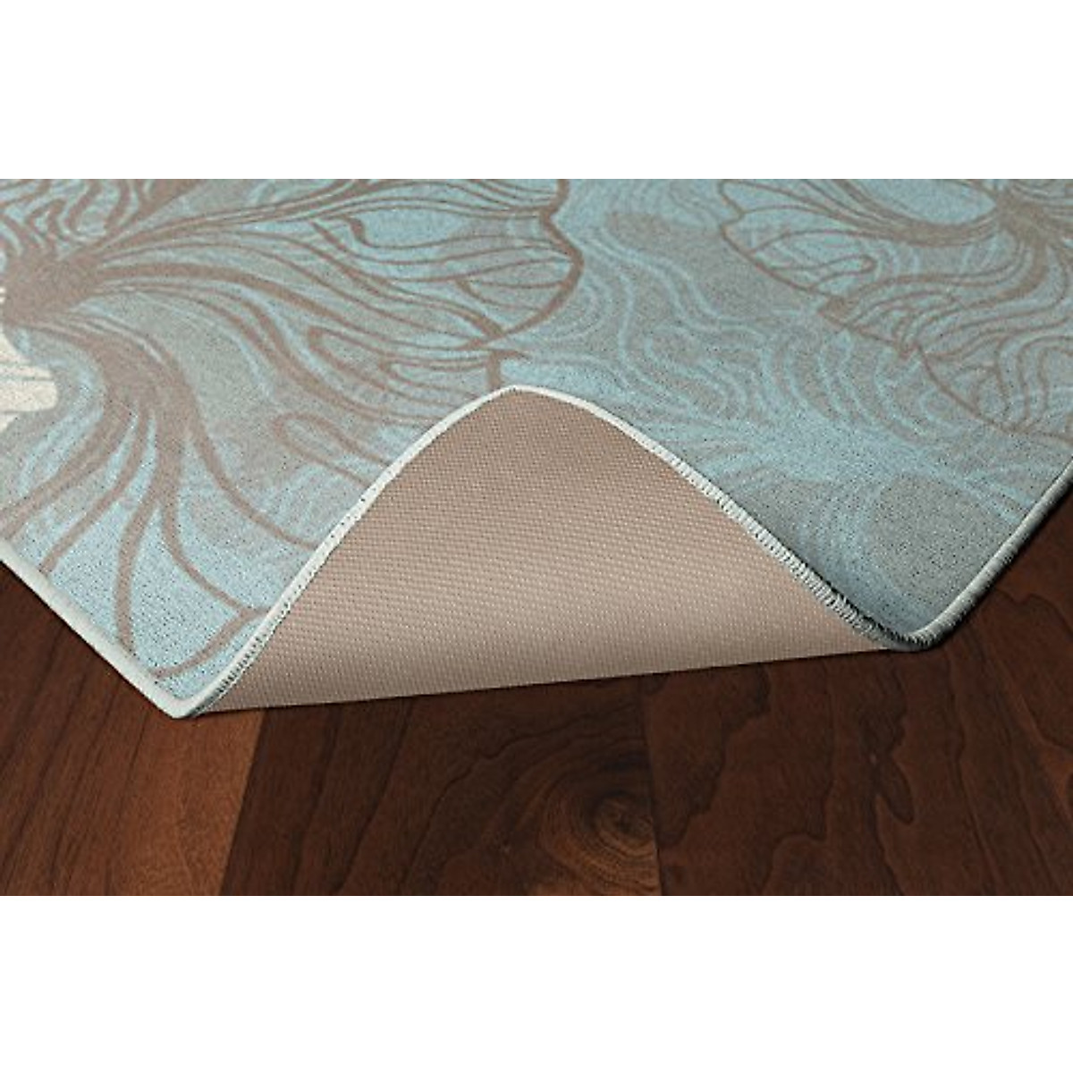 Brumlow Mills Grace Contemporary Modern Floral Blue Area Rug for Bedroom Carpet, Living Room Decor, Dining, Kitchen or Entryway Rug, 3'4" x 5'