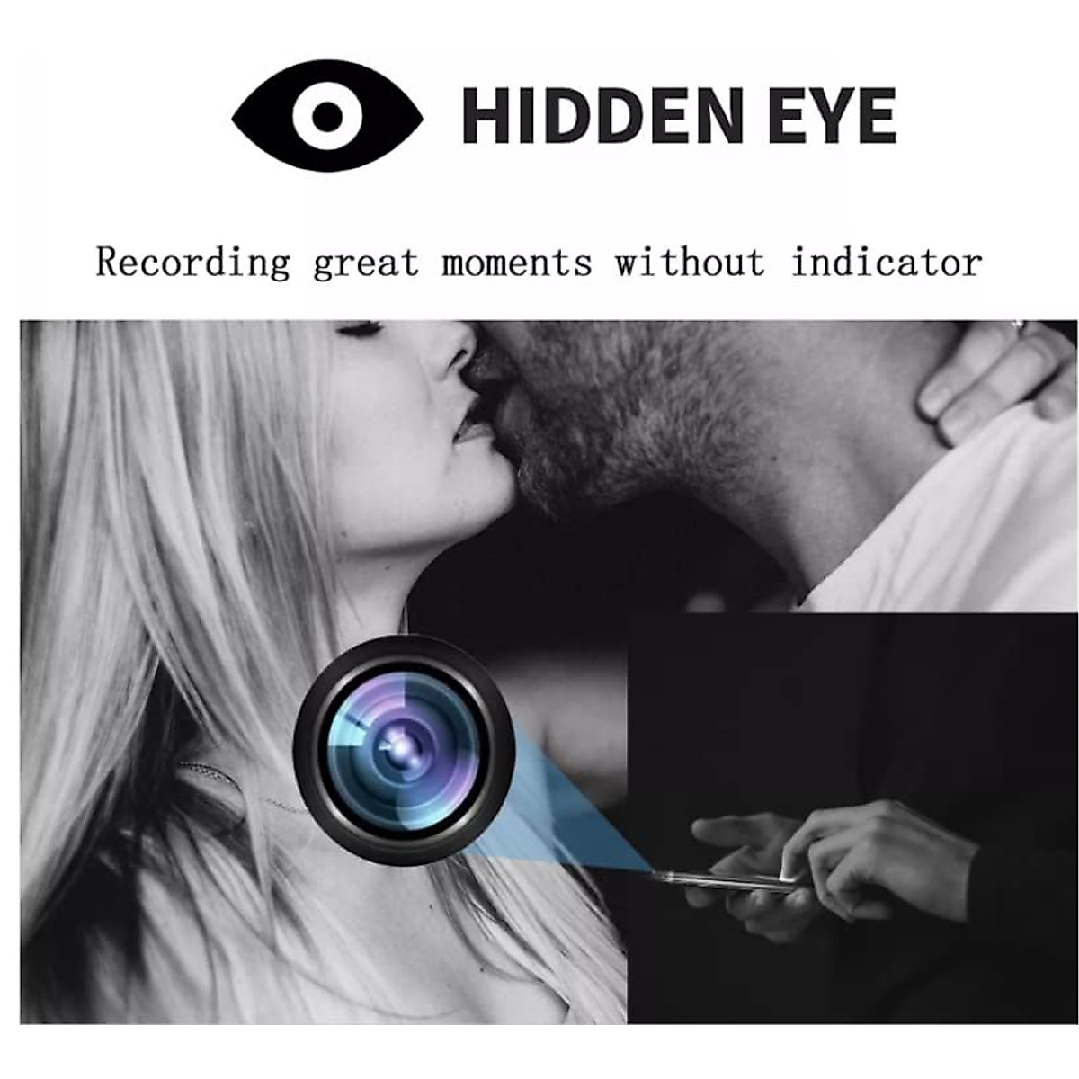 anteye Phone Hidden Spy Cameras-Miniature Camera-Pinhole Camera-Secret Camera-Mini Spy Camera-4k Hd Auto Focus 128g Black