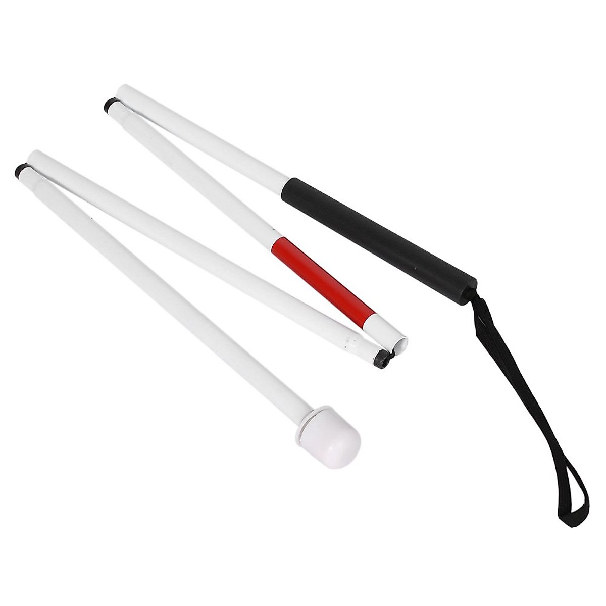 Walking Sticks Folding Stick, Folding Walking Cane Hiking Walking Sticks for The Blind and Visually impaired Folding Aluminum Alloy Walking Cane Walking Stick with 4 Sections of 127 cm for The Blind