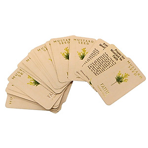 Westmon Works Mustard Seed Holy Card Bulk Pack Bundle Matthew 17:20 Faith Prayer, Set of 25