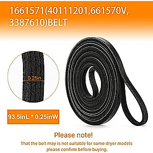 4392067 Dryer Repair Maintenance Kit for Whirlpool Kenmore Maytag Dryers,with WPW10314173 Drum Roller&661570V Belt&279640 Idler Pulley,Replaces 4392067VP AP3109602 587637 80047 2015