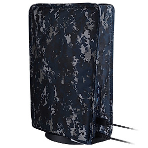 PlayVital Nylon Dust Cover for ps5, Soft Neat Lining Dust Guard for ps5 Console, Anti Scratch Waterproof Cover Sleeve for ps5 Digital Edition & Disc Edition - Urban Digital Camo
