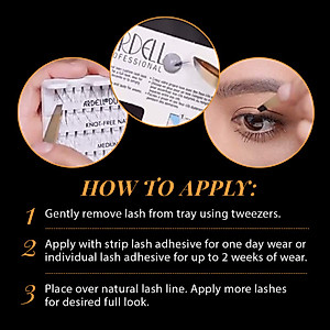 Ardell 3D Individuals Long Black False Lashes x 4 packs