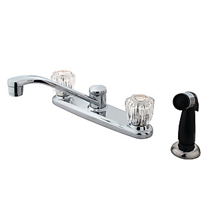 Kingston Brass KB112 Americana Kitchen Faucet with Side Sprayer, 7-5/8", Polished Chrome