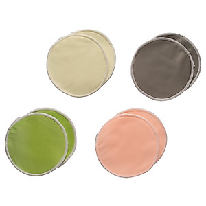 Birsppy Reusable Nursing Pads 8 Pack Leak Proof Layer Washable Made from Organic Bamboo Plus Laundry Bag