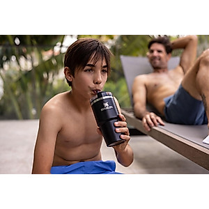 Stanley Quencher H2.0 Tumbler with Straw 20 oz | Flowstate 3-Position Lid | Cup Holder Compatible for Travel | Insulated Stainless Steel Cup | BPA-Free | Black Glow