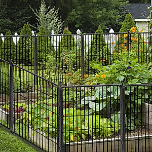 Decorative Garden Metal Fence 46ft (L)×32in(H) 20 Panels Heavy Duty Iron Wire Animal Barrier Temporary No Dig Fence Landscape Edging Privacy Fencing for Yard, Outdoor, Dog, Patio, Flower Bed