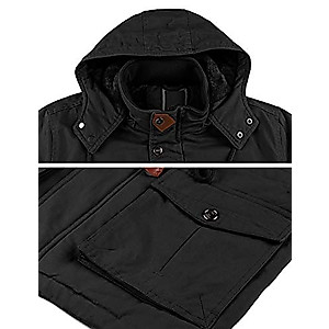 EKLENTSON Cargo Jacket Men Windbreaker Men Military Jacket Black Jacket Mens Winter Jacket Bomber Jacket Men