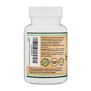 S-Acetyl L-Glutathione Capsules - 100mg, 60 Count (Acetylated Glutathione Antioxidant - More Absorbable Than Glutathione and Liposomal Glutathione, Non-GMO and Gluten Free) by Double Wood