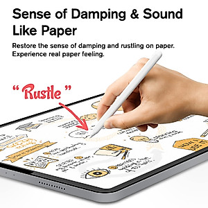 Hocents. Paperfeel Glass Screen Protector Compatible with iPad Pro 12.9 6th / 5th / 4th / 3rd Generation (2022/2021 / 2020/2018), Auto-Alignment Tool, Tempered Glass, EZ Kit