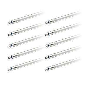 PHILIPS LED Dimmable InstantFit 4-Foot T5 Tube Bulb, 3500 Lumen, Daylight (5000K), 24W=54W, Minatare Bi-Pin G5 Base, 10-Pack