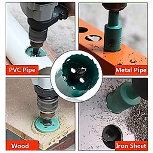 Qjaiune 51mm/2" Hole Saw BI-Metal Heavy Duty Hole Cutter for Wood Cornhole Boards Plastic Drywall Fiberboard