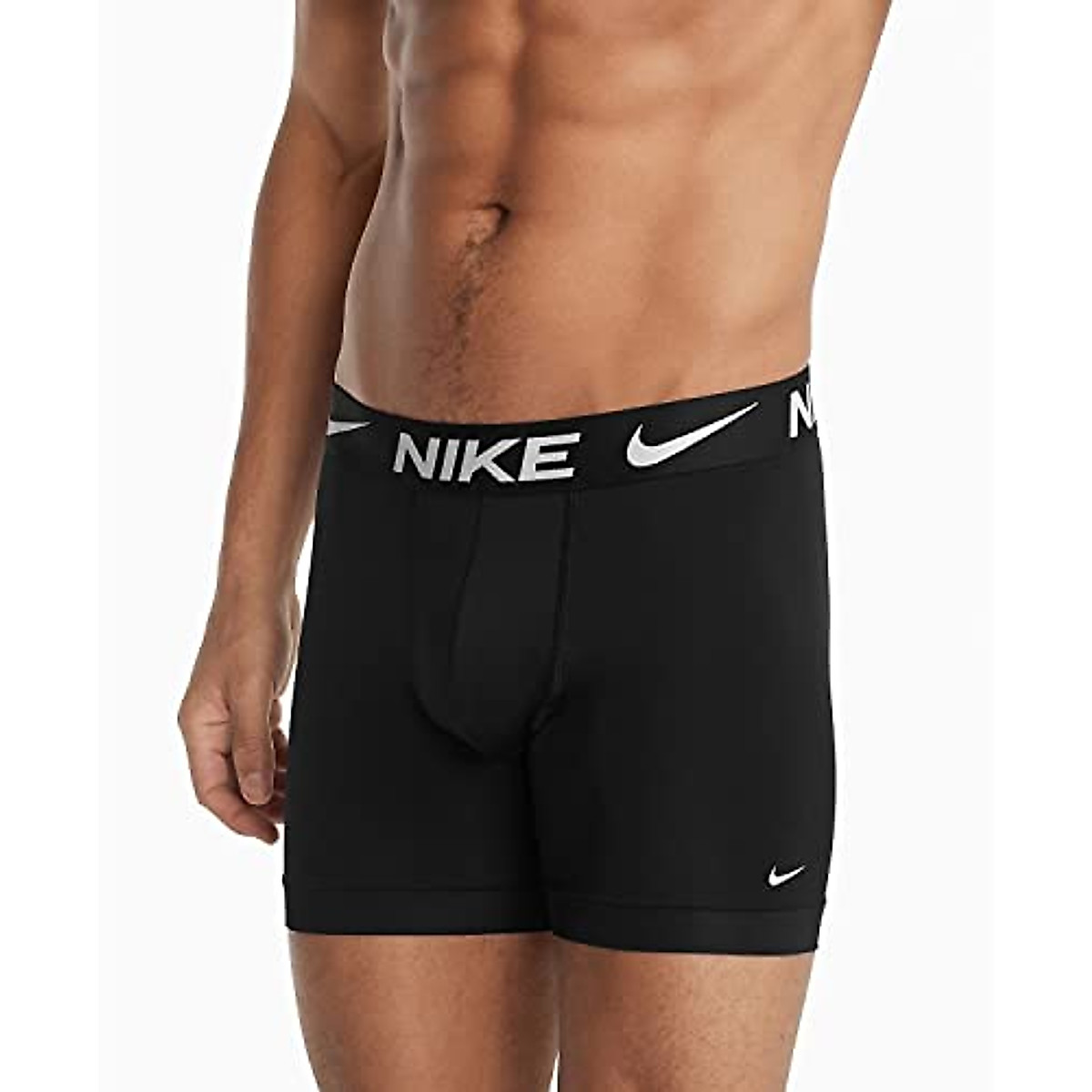 Nike Men`s Essential Micro Boxer Briefs 3 Pack (Black(KE1015-001)/W, Medium)