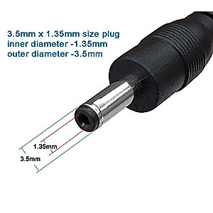 3-Pack 4ft USB to DC 3.5mm x 1.35mm 5 Volt DC Barrel Jack Power Cable,USB LED Strip Lights Flashlight Charging Cord USB A Male to DC 3.5 mm x 1.35 mm 5V Adapter Radiators,Fans,Cartoon Watches,Speakers