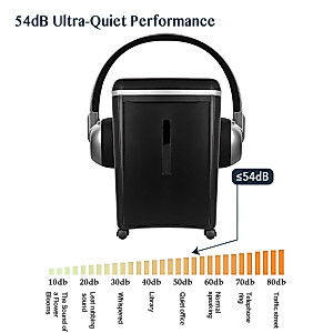 WOLVERINE 8-Sheet Super Micro Cut High Security Level P-5 Ultra Quiet Paper/Credit Card Home Office Shredder with 4.5 gallons Pullout Waste Bin SD9101 (Black)