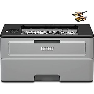 Brother HL-23 25DW Series Compact Monochrome Wireless Laser Printer - Mobile Printing - Auto Duplex Printing - USB Connectivity - Print Up to 26 Pages/min - 1-line LCD Display + HDMI Cable