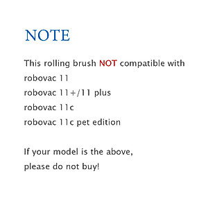 Jorllina 2-Pack Replacement Parts Rolling Brush Compatible with Eufy RoboVac 11S,11S MAX,12,15C,15C MAX,15T,25C,30,30C,30C MAX, 35C, 25C MAX, G10 Hybrid,G30,G30 Edge Robotic Vacuum
