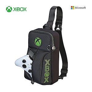 Game Traveler Xbox System S System Sling Case - Licensed and Tested by Xbox, Hard Shell Ballistic Nylon Case, Securely Holds Your System S Console, a Front Pocket Holds, Controller, HDMI Cable, Power Cord and Seagate Storage Expansion Cards
