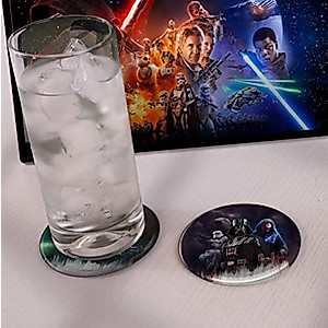 JUMANT Star Wars Coasters - Star Wars Merchandise - Star Wars Desk Accessories - Star Wars Office Supplies - Star Wars Home Decor - Star Wars Cup Holder - Star Wars Office Decor - Star Wars Desk Set