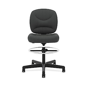 HON ValuTask Task Stool, Mid-Back Stool for Sit to Stand Seating, Black (HVL215)