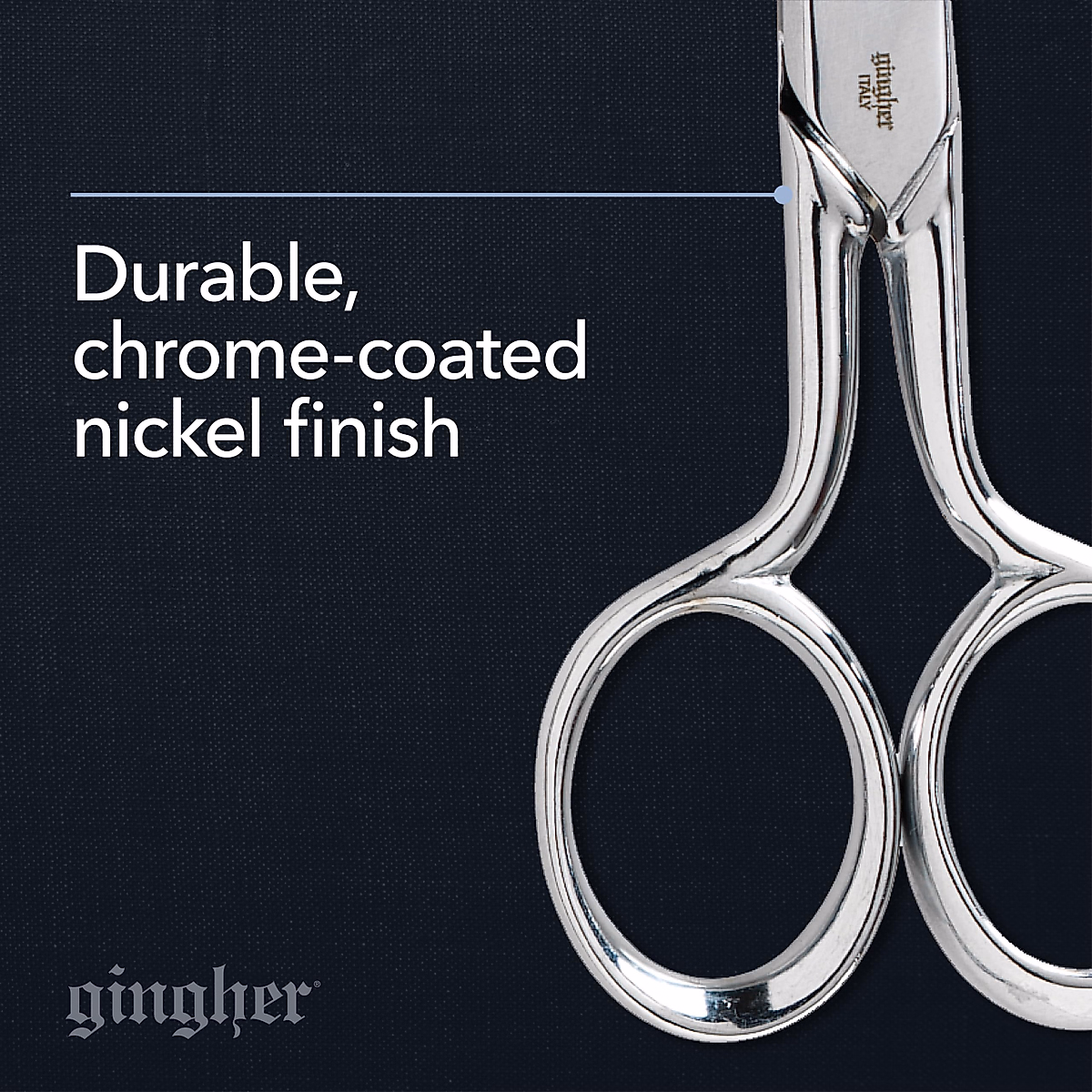Gingher Knife-Edge Sewing Scissors (5 in.), (5 in.), Silver