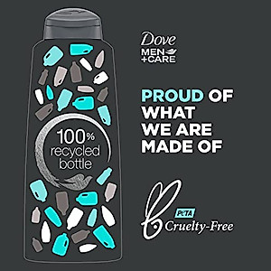 DOVE MEN + CARE 2 in 1 Shampoo Conditioner Eucalyptus + Birch 3 Count For Healthy-Looking Hair Naturally Derived Plant Based Cleansers 20.4 oz