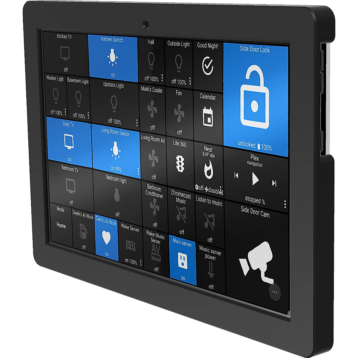 Smart Home Mount Tablet Wall Mount Kit with Integrated Power Cable - Fits Fire 10 - Black