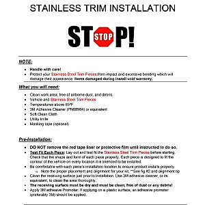 QAA is Compatible with 2009-2020 Dodge Journey 8 Piece Stainless Wheel Well Accent Trim WQ49945