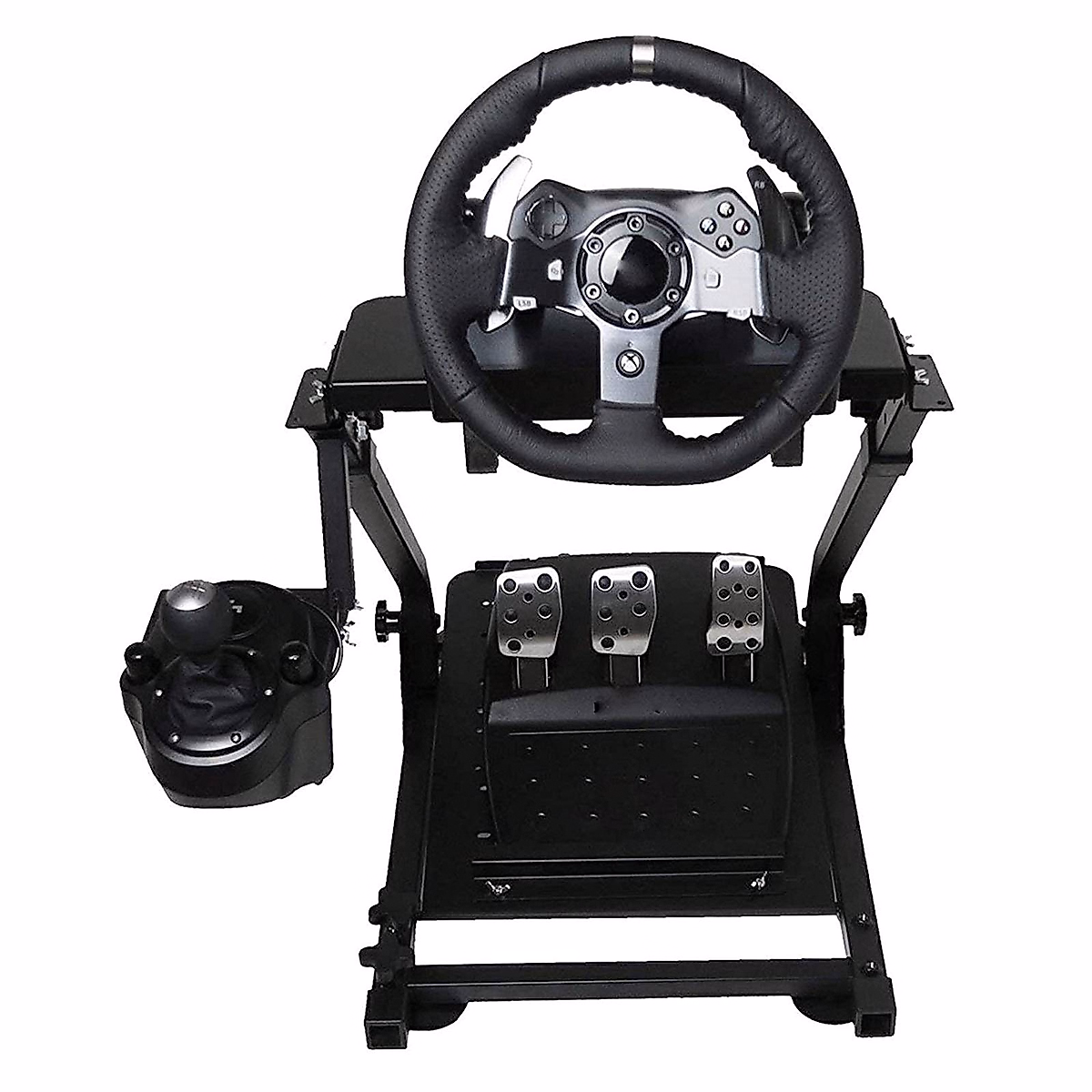 SmarketBuy Racing Wheel Stand Height Adjustable Driving Simulator Cockpit Compatible with Logitech G25, G27, G29, G920 Gaming Cockpit