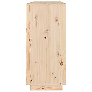 vidaXL Sideboard 43.3"x13.4"x29.5" Solid Wood Pine