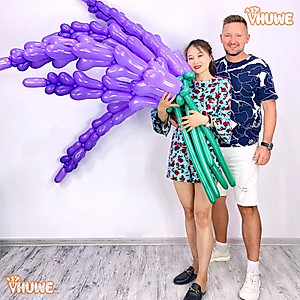 260 Balloons Dark Green, Thickened 100 Pack Long Balloons Twisting Skinny Magic Balloons for Balloon Arch Animals Clown Kids Birthdays Party Baby Shower Bachelorette Weddings Decorations Supplies