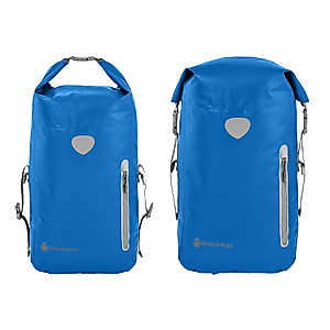 Skog Å Kust BackSak Heavy Duty Waterproof Backpack - Gear Bag for Sports, Travel, & More - 25L Navy Blue