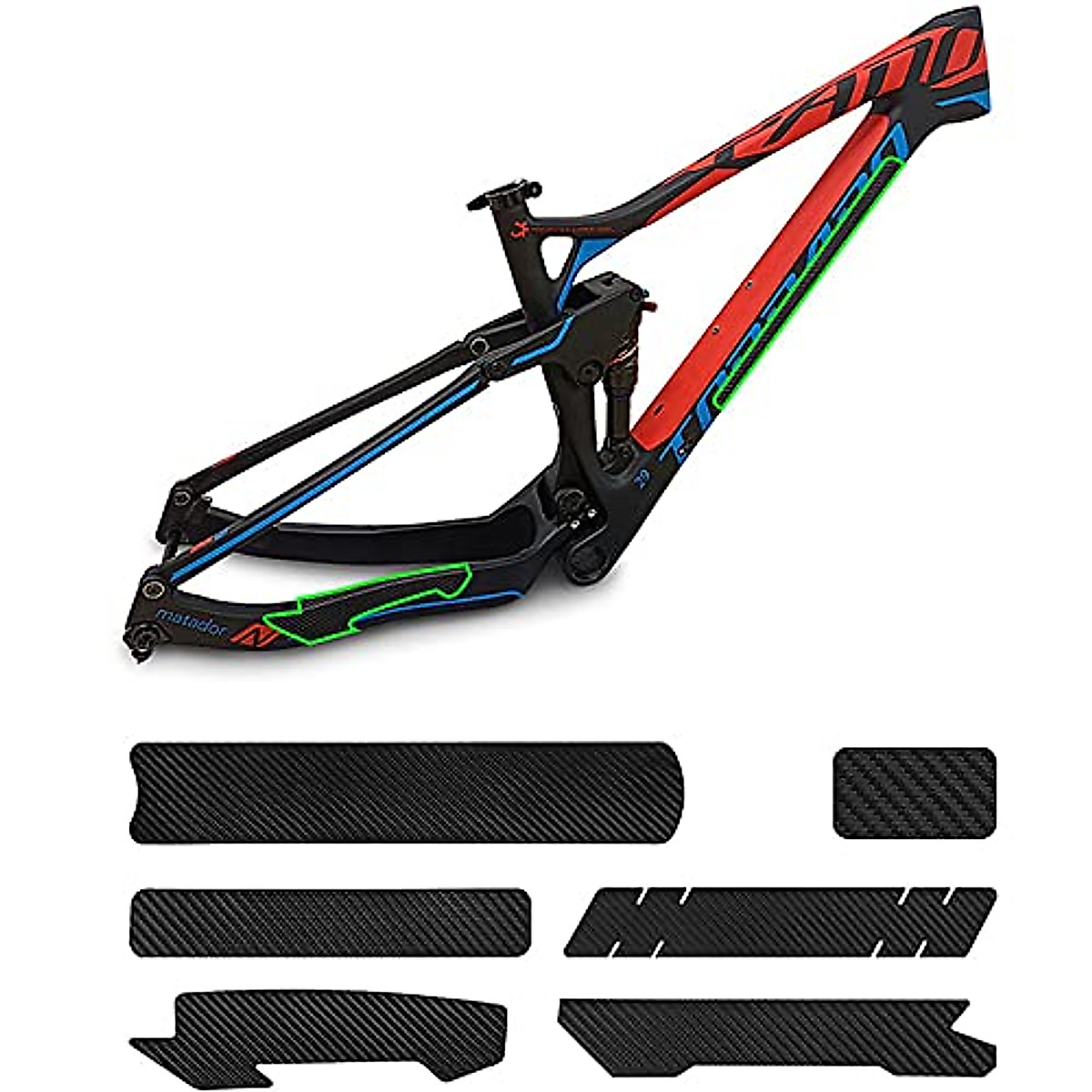 WDHHNP Bike Chainstay Protector,Chain Stay Pad,Bicycle Frame Tape Guard for MTB Bike Chain Protective Front Fork Protective (A)