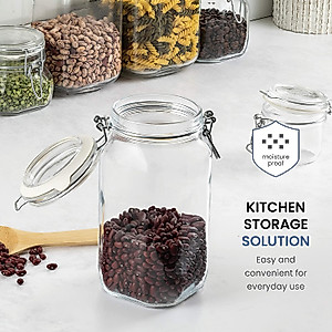 Bormioli Rocco 149240M02121197 Fido Glass Canning Jar Italian 67¾ oz-2 Liter (2 Pack), (Pack of 2), Clear