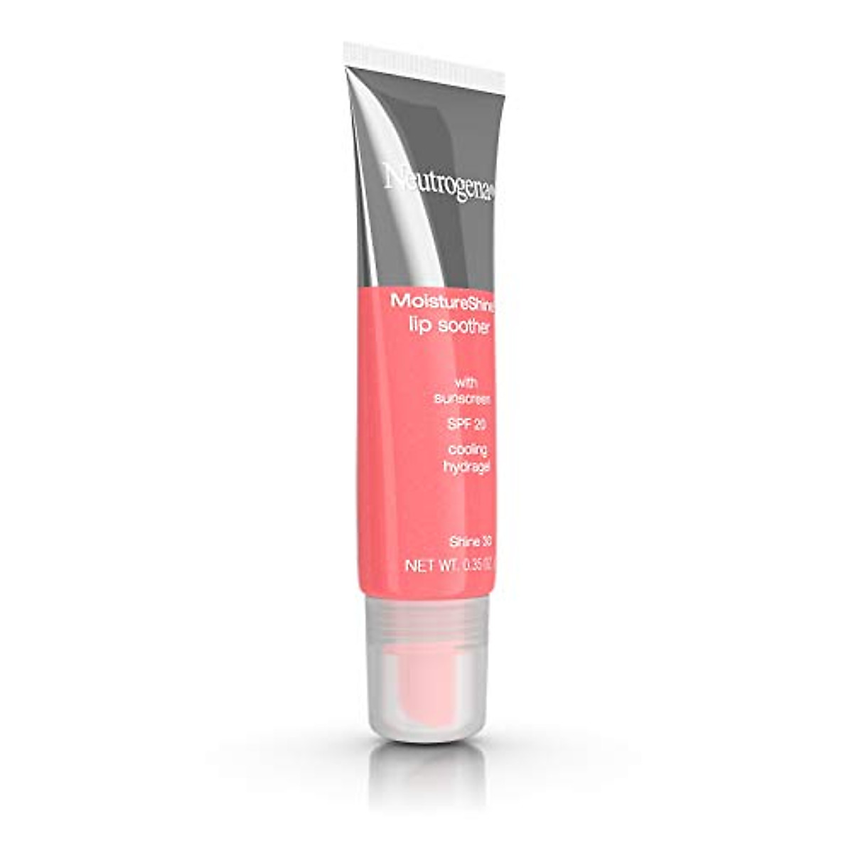 Neutrogena MoistureShine Lip Soother Gloss with SPF 20 Sun Protection, High Gloss Tinted Lip Moisturizer with Hydrating Glycerin and Soothing Cucumber for Dry Lips, Shine 30.35 oz