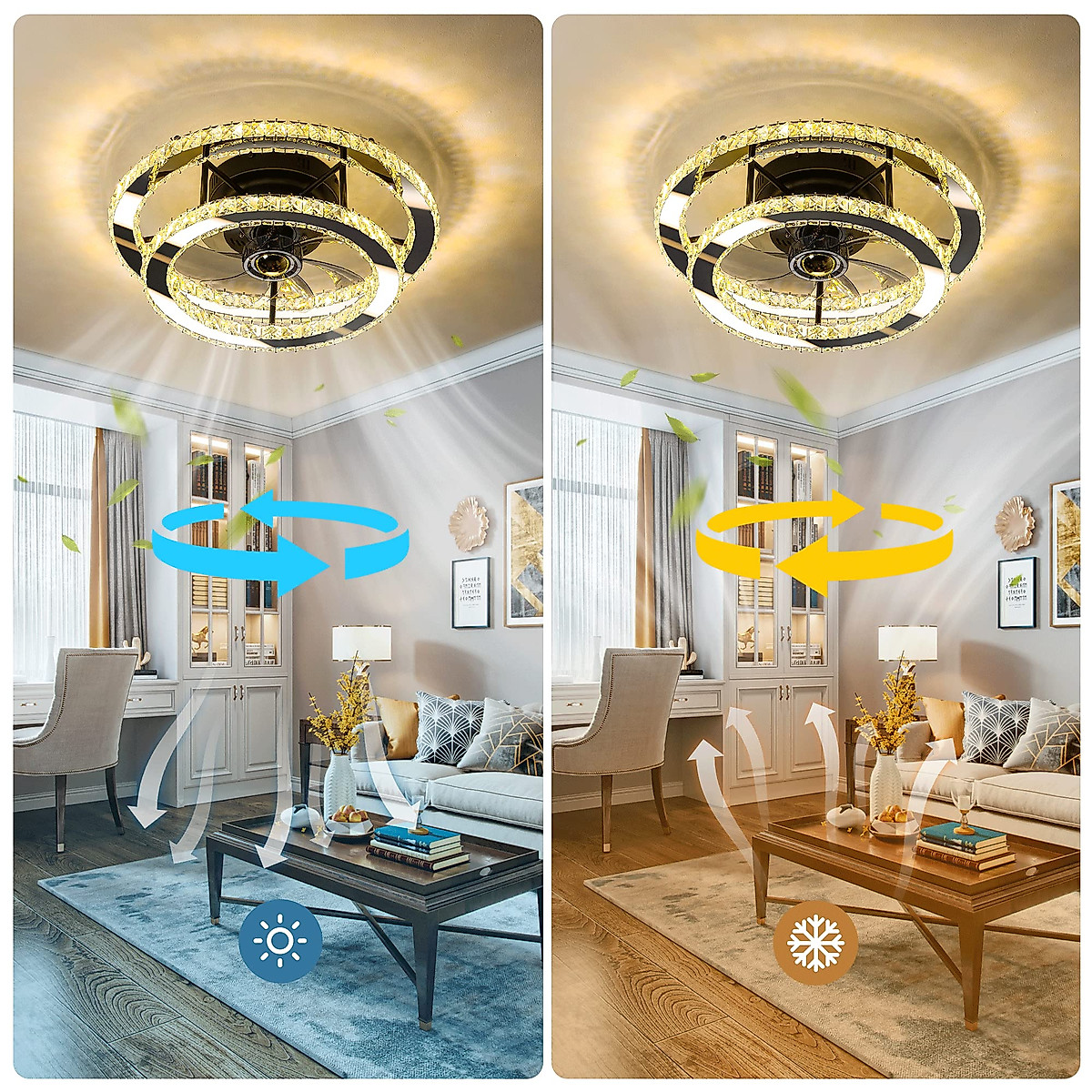 LED Floor Lamp Fans, 23W 3500LM Adjustable Super Bright LED Torchiere Living Room and 3.6W Small Fans with Reading Light,Dimmable Modern Standing Lamp for Room Bedroom Office Floor Light