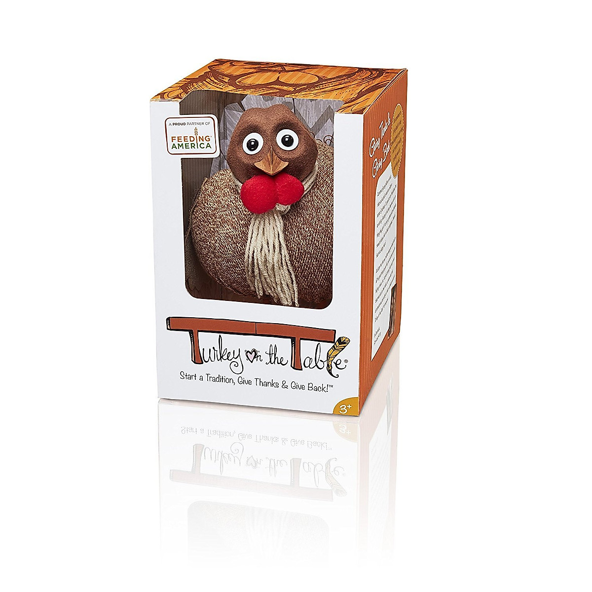 Turkey On The Table Thanksgiving Activity for Kids and Families (Includes Book, Turkey, Pen, & 13 Double Sided Feathers) - Give Thanks & Start a New Holiday Tradition - Doubles as Table Centerpiece