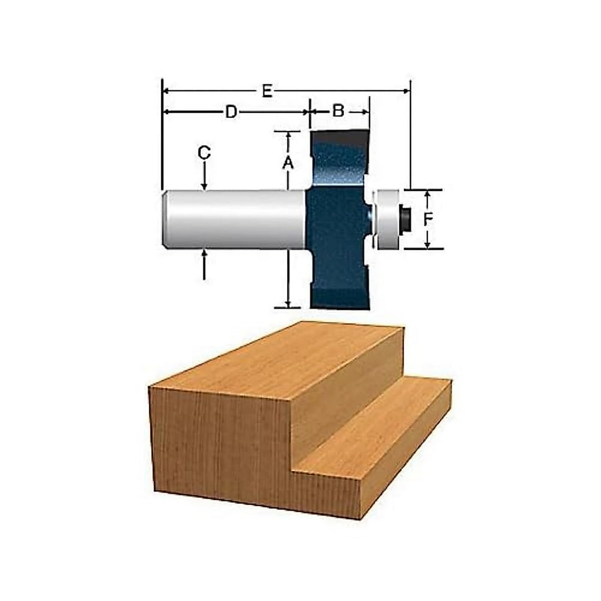 BOSCH 85614MC 1/2 In. x 1/2 In. Carbide-Tipped Rabbeting Router Bit