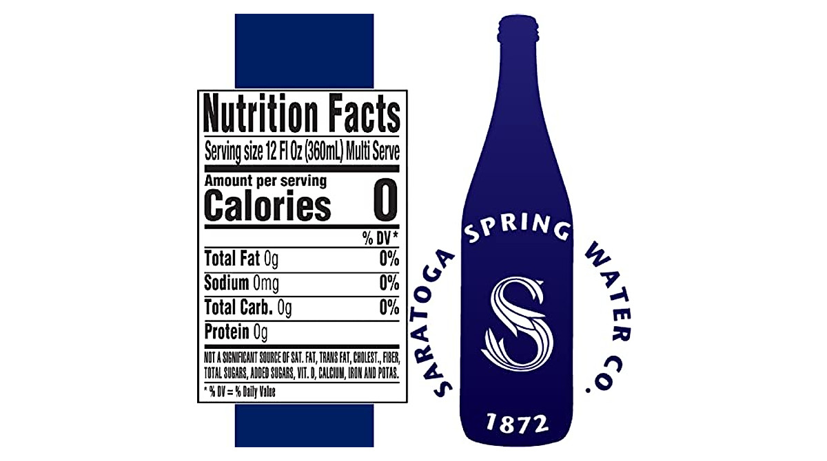 Saratoga Natural Spring Water - 28 oz Pack of 12