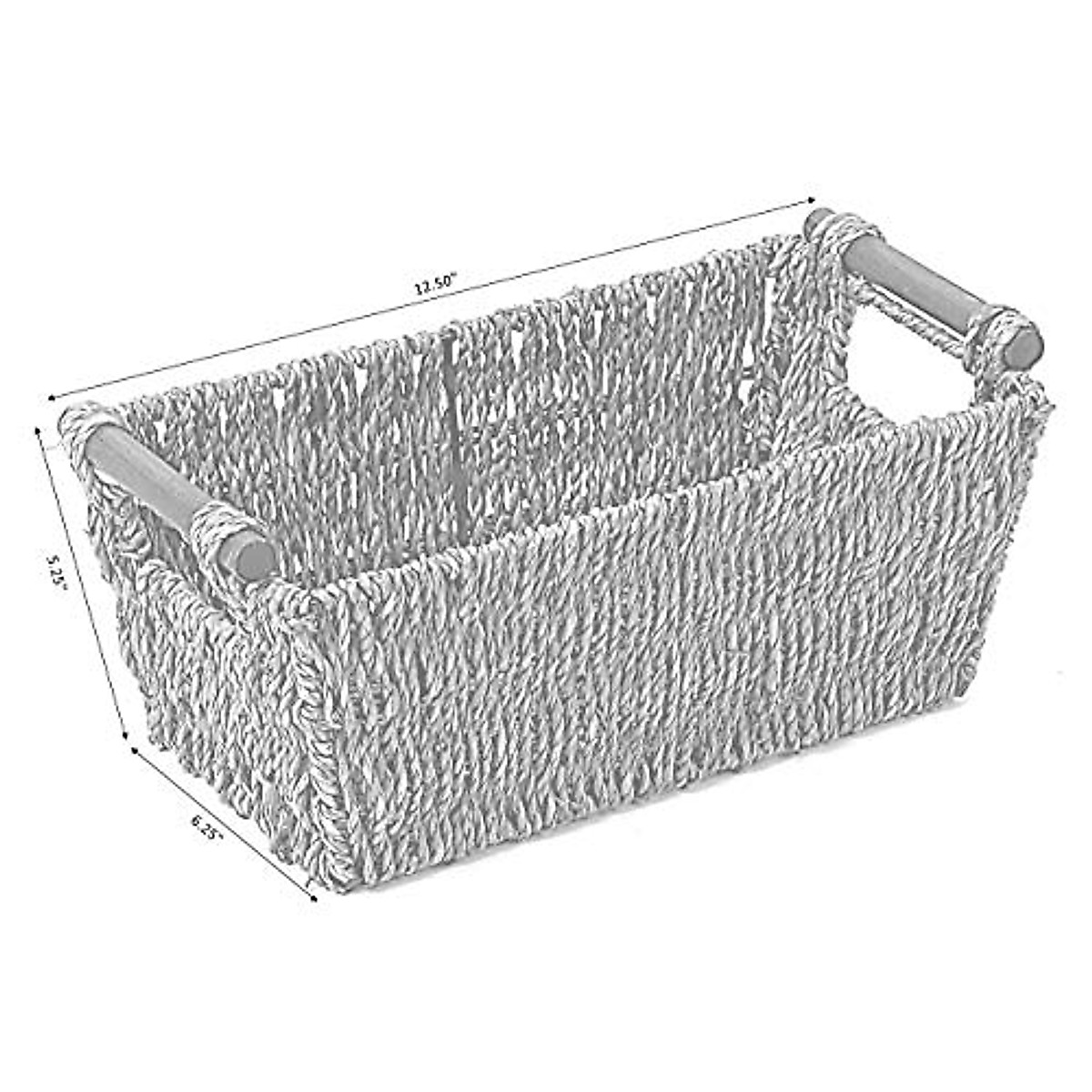 Vintiquewise Seagrass Counter-Top Basket Great for Folded Paper Towel