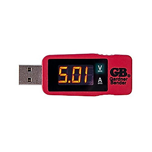 Gardner Bender GUSB-3450 Multimeter, Voltage, Current, Polarity USB Tester, No Size, Red