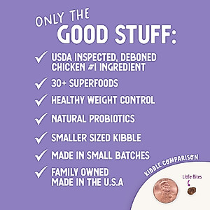 Health Extension Bundle - Little Bites Dry Dog Food Chicken & Brown Rice Recipe (4 lbs) & Multivitamin (30 Tablets) - High-Protein, Balanced Nutrition for Dogs of All Life Stages